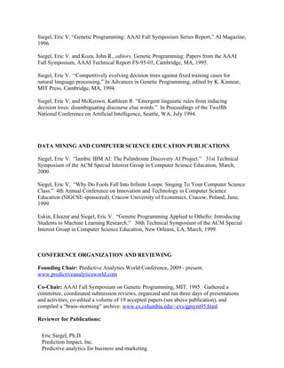 resume for work in predictive analytics | DOC