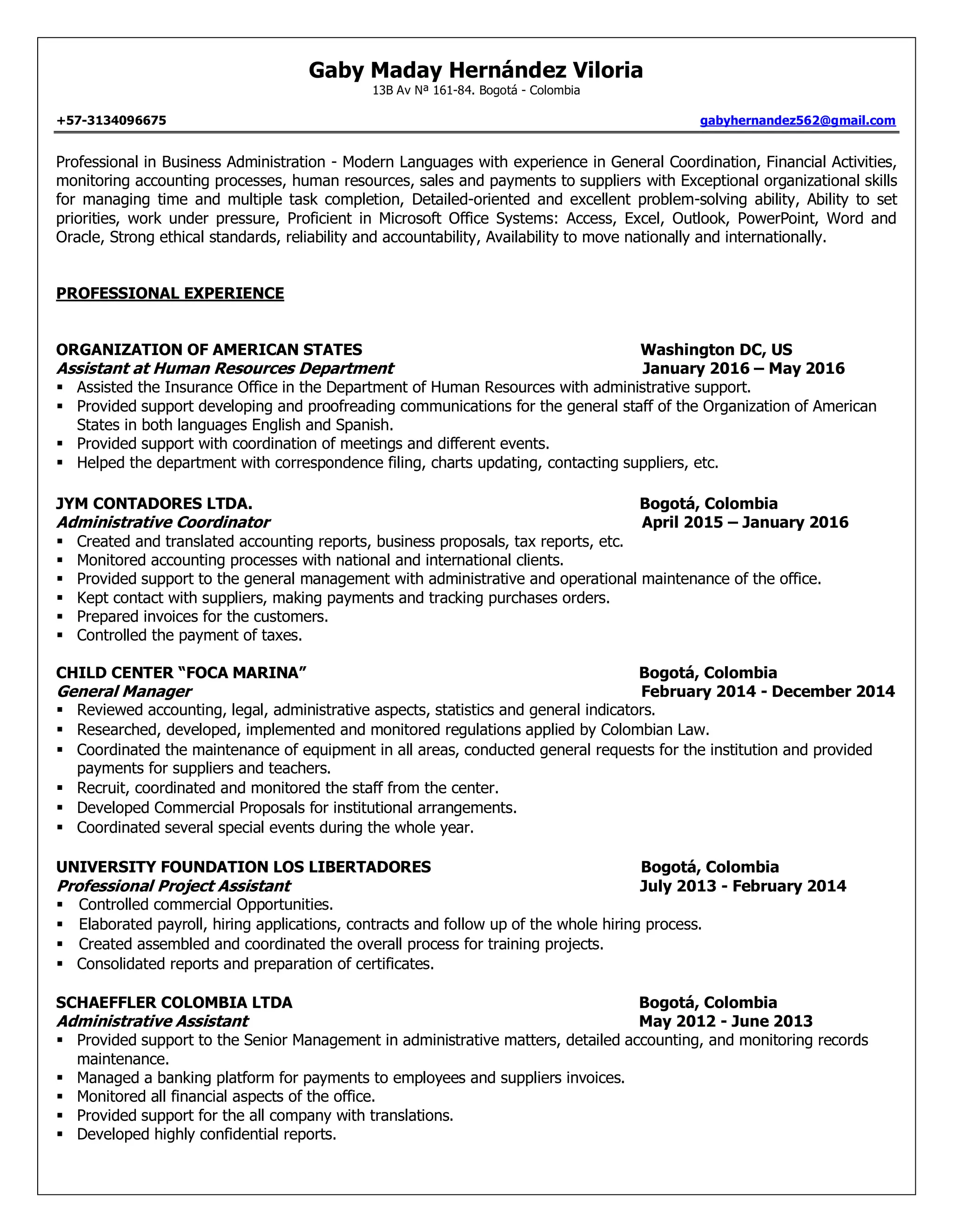 Resume Gaby Hernandez | PDF