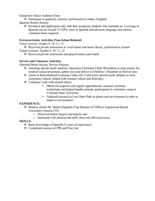Resume grace bratlee 2 | PDF