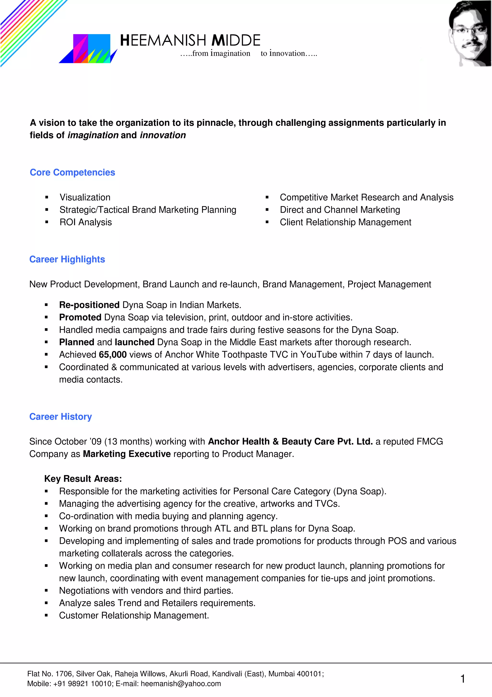 Resume Heemanish Midde | PDF