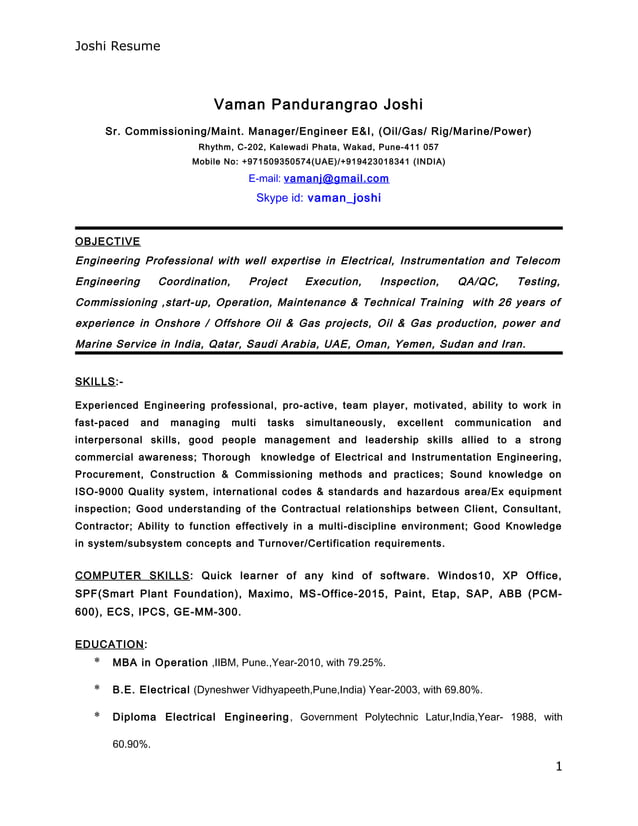 Resume j | PDF