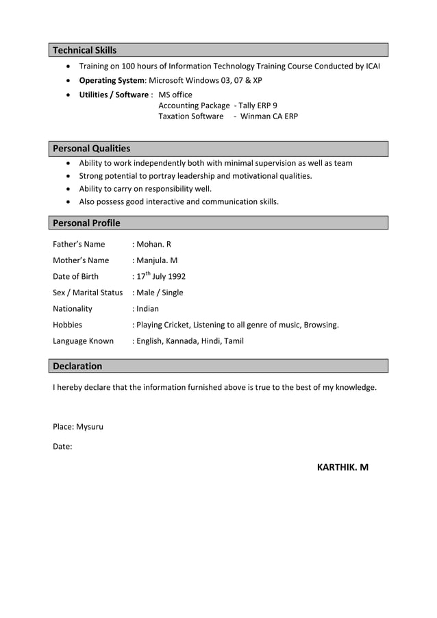 Resume - Karthik.M | PDF