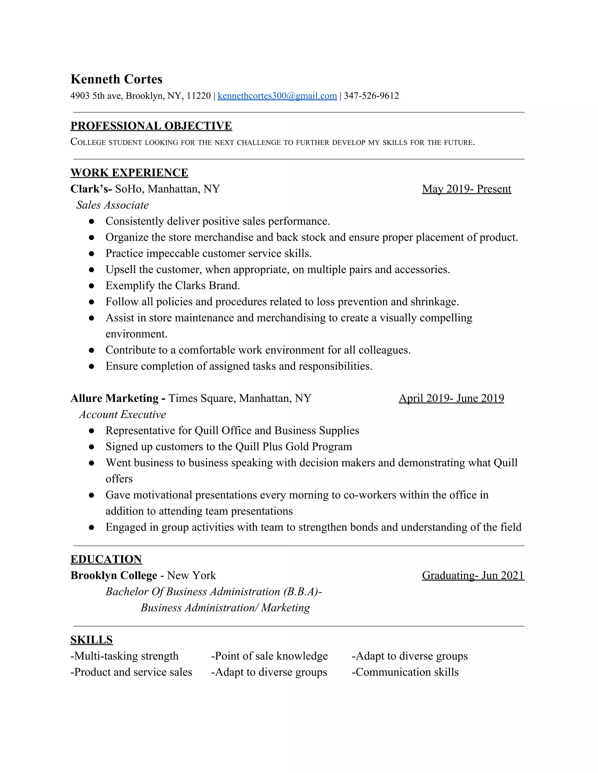 Resume- Kenneth Cotres | PDF