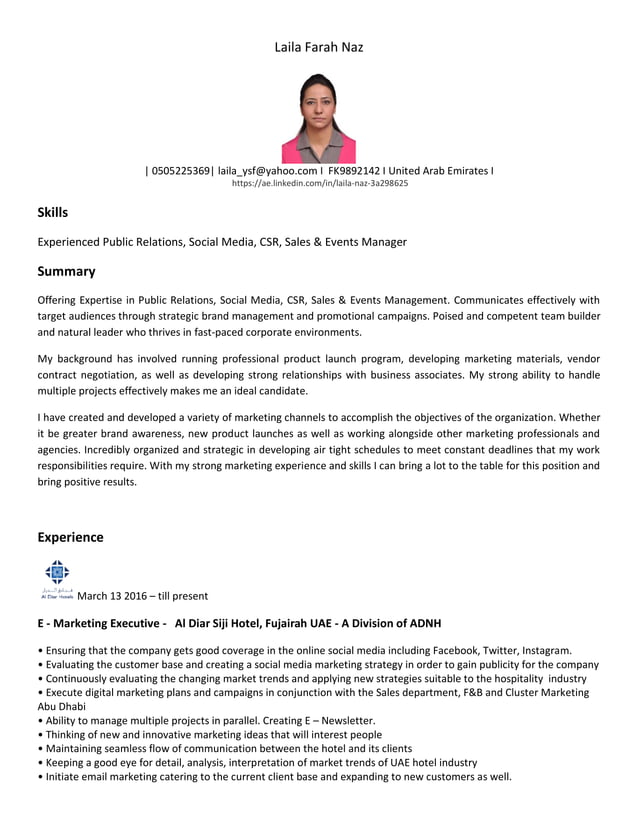 Laila Naz Resume | PDF