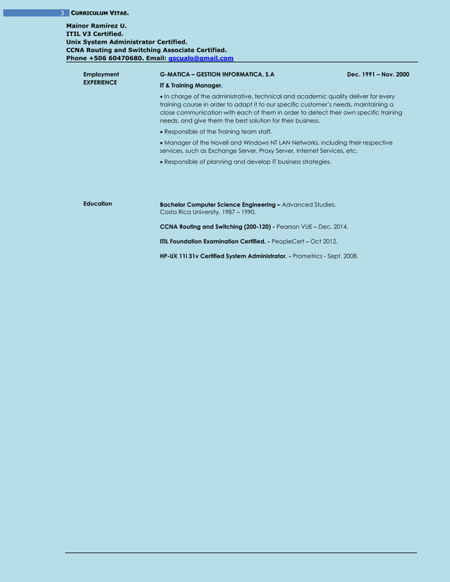 My Resume - mainor ramirez | PDF