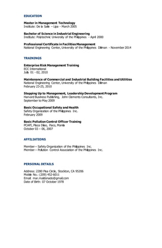 Resume marcelo p maldonado | PDF