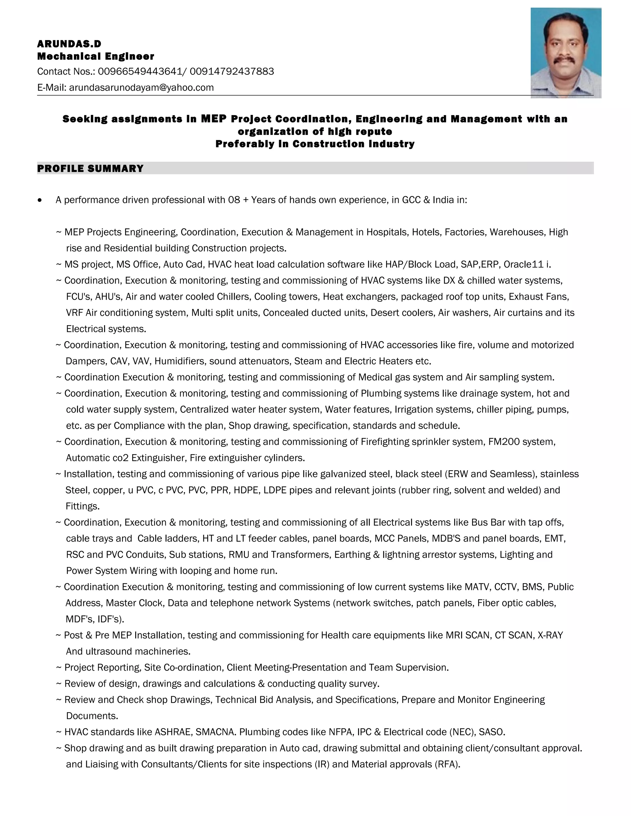 Resume mep latest | DOC