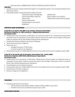 Resume mep latest | DOC