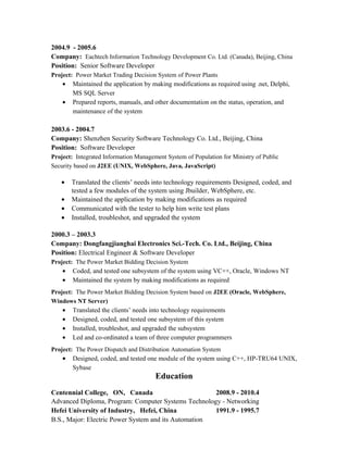 Resume mia jiao | DOC