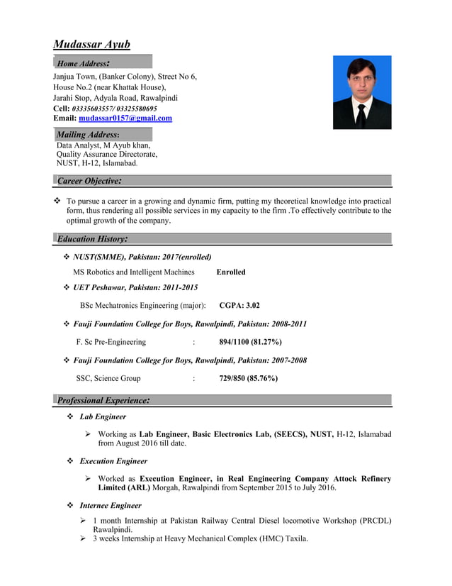 Resume mudassar -he | PDF