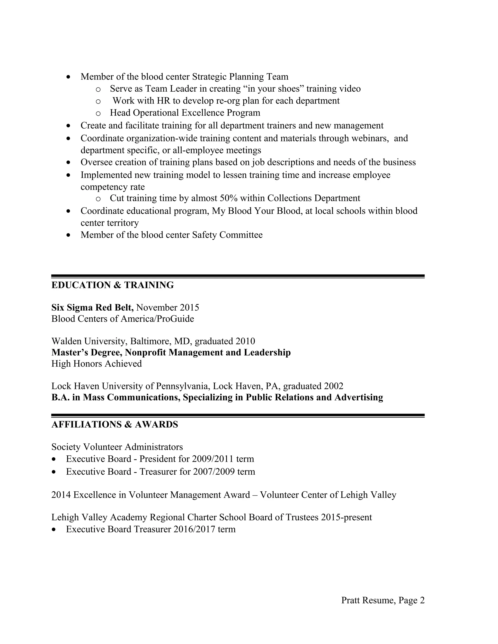 Resume naomi pratt | DOC