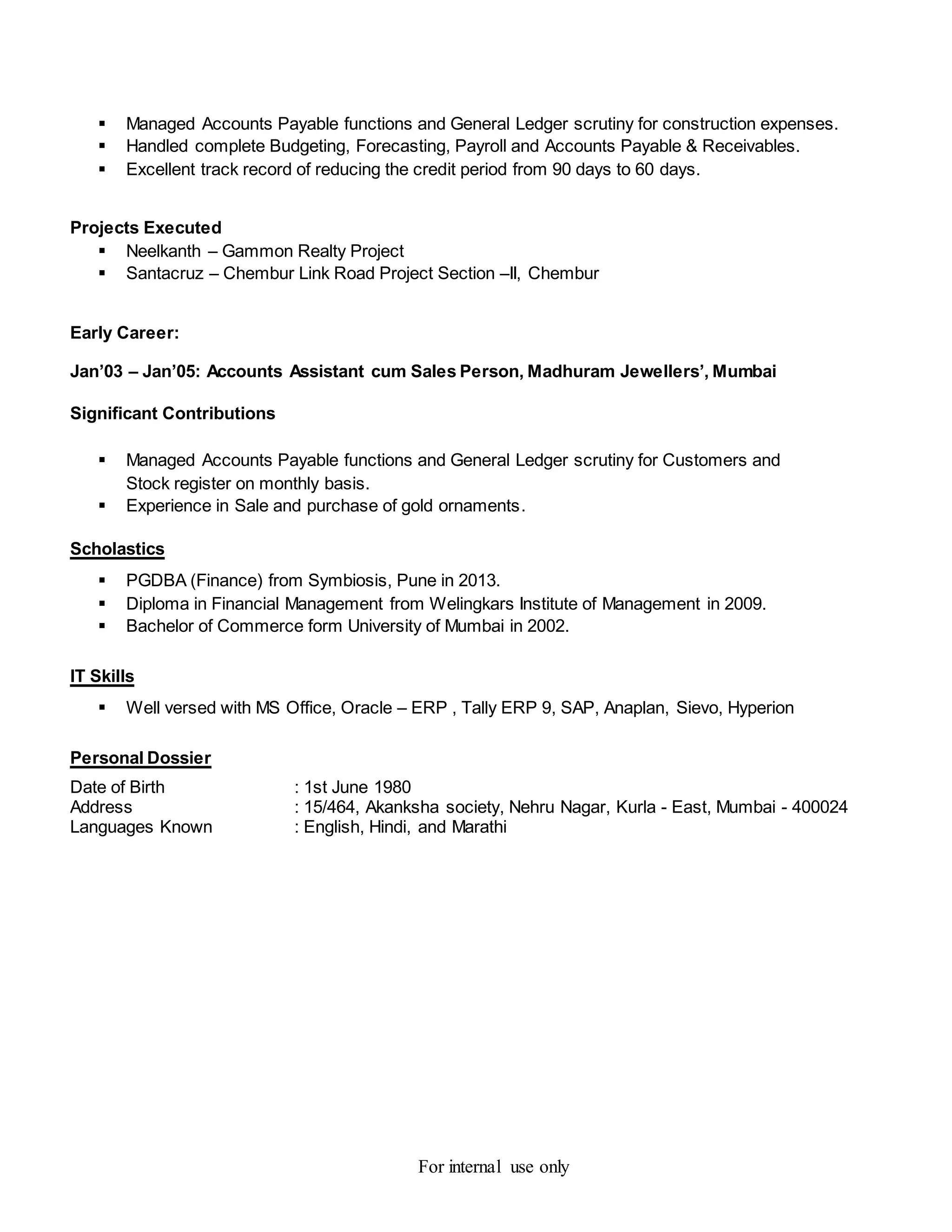 Resume rajesh jain1 | DOC