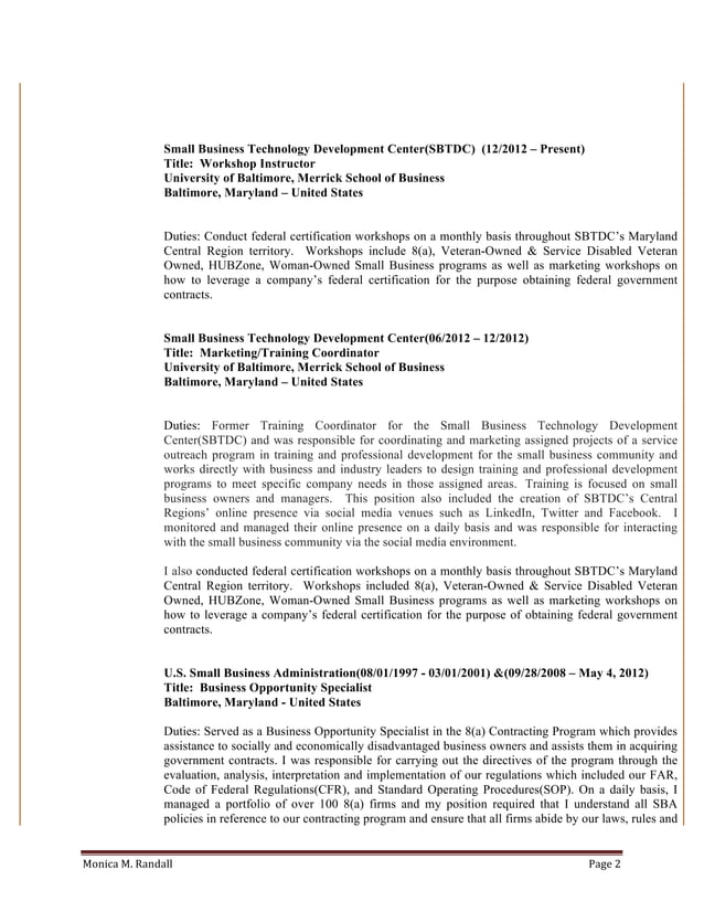 Resume - The Randall Group | PDF