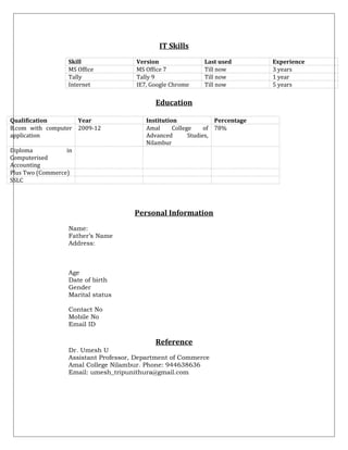 Resume sample | PDF