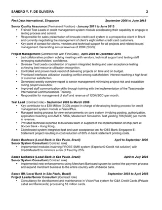 Resume sandro oliveira | PDF