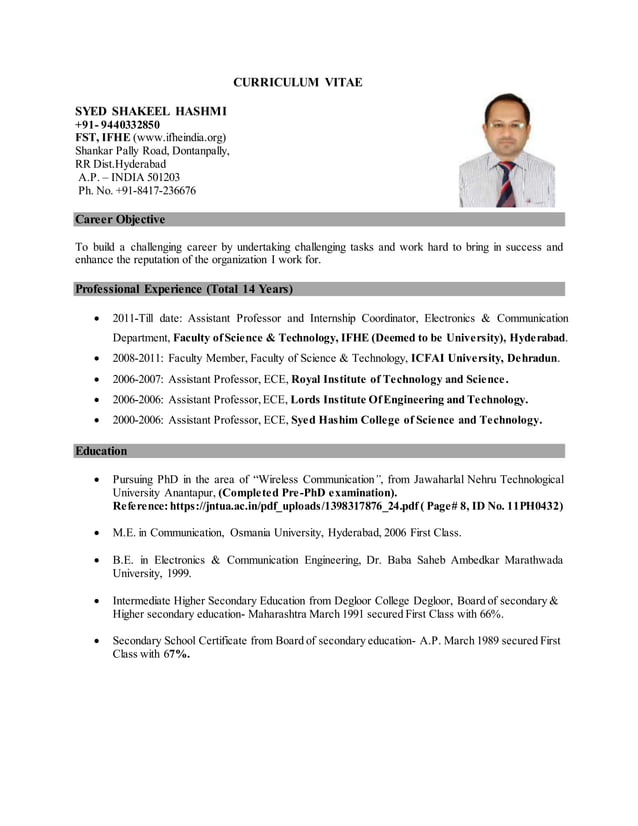Resume shakeel hashmi | PDF