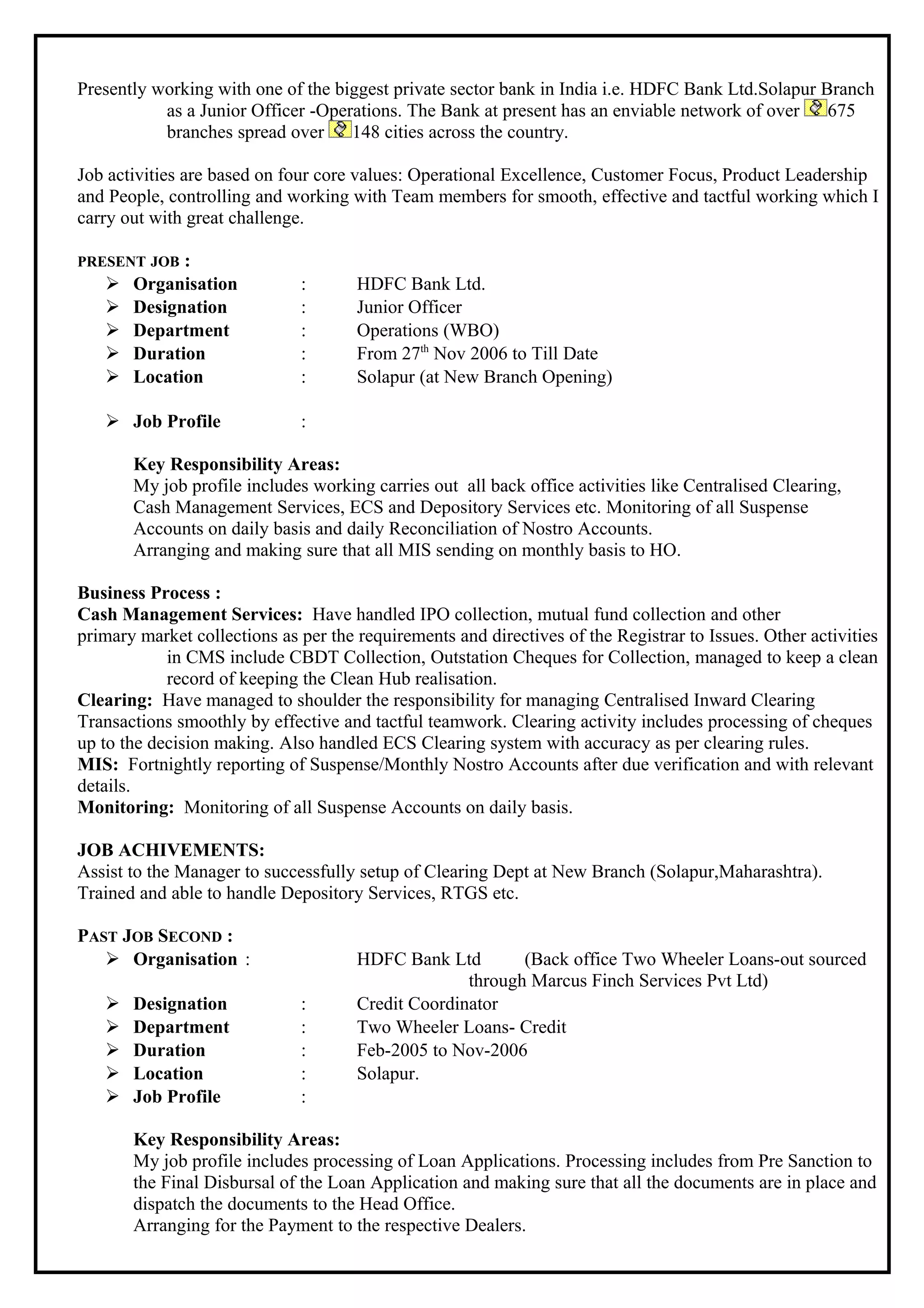 Resume Shashikant | DOC