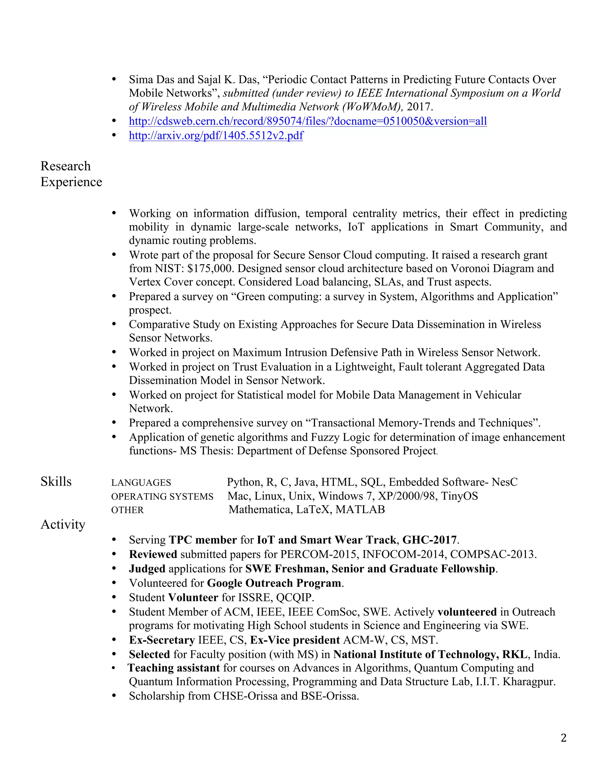 Resume sima das | PDF