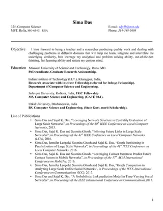 Resume sima das | PDF