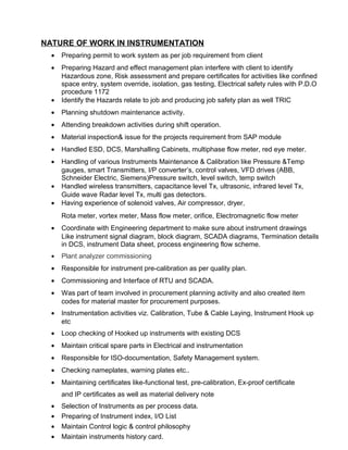 Resume srivenkatesh instrumentation engineer | DOC