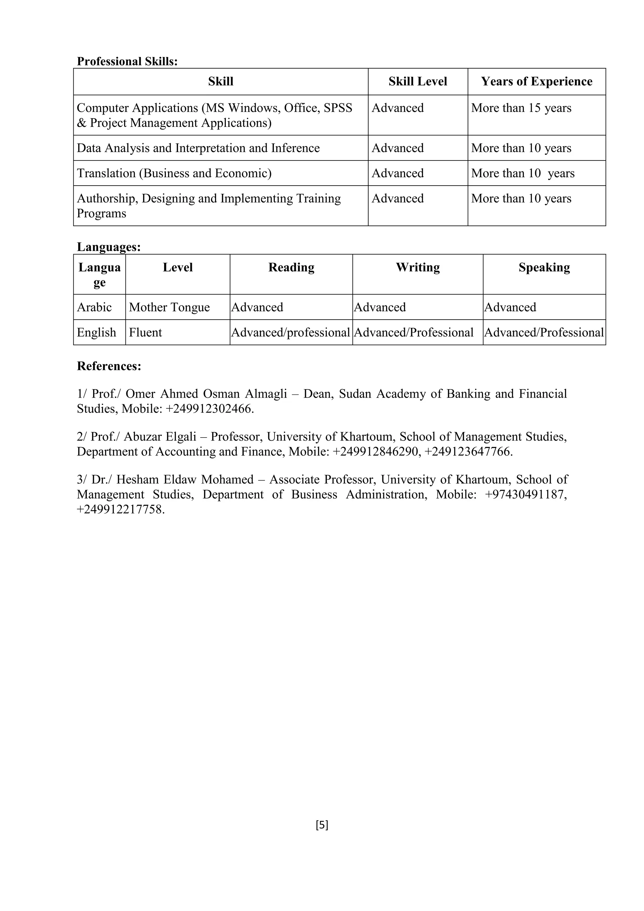 Resume tarig siddig | PDF
