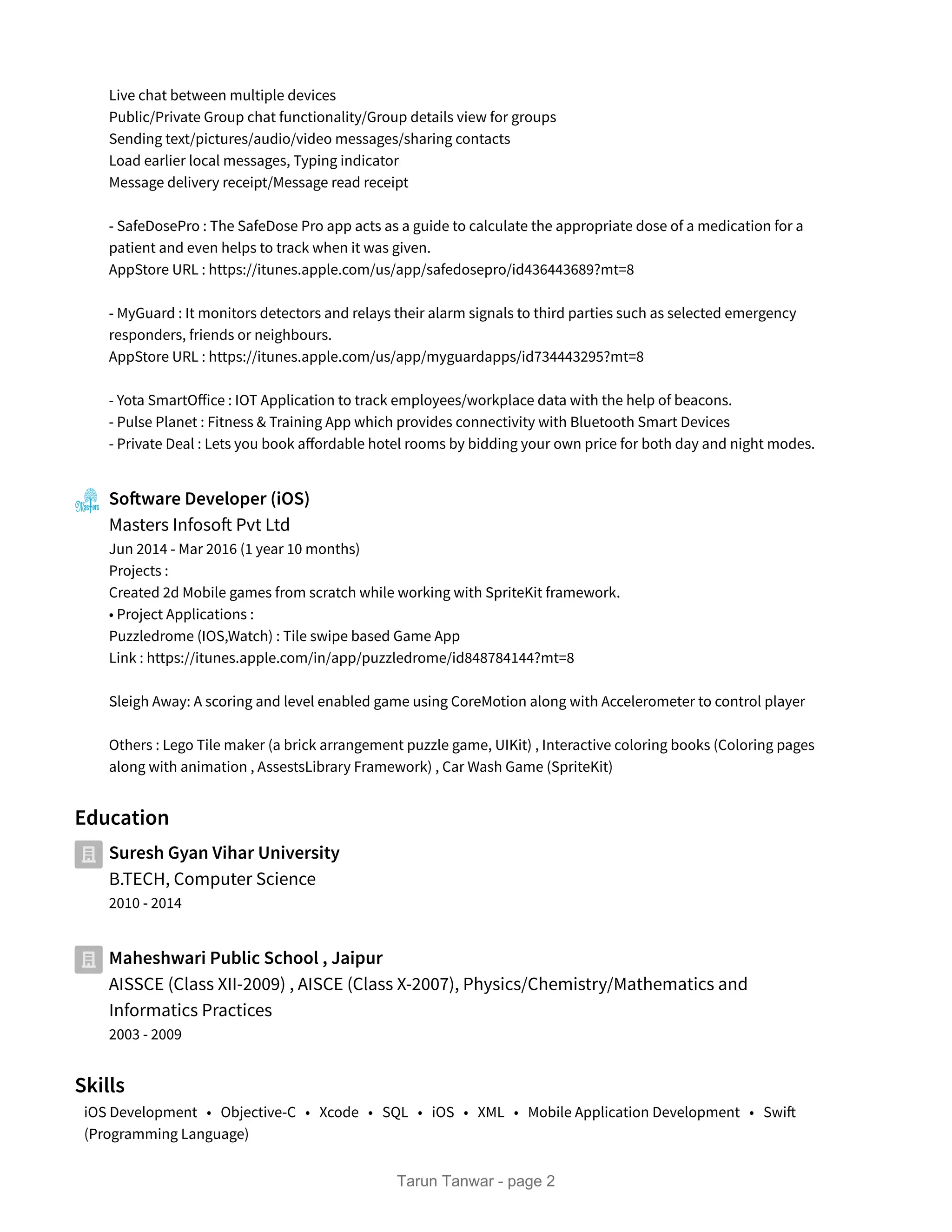 Resume-TarunTanwar | PDF