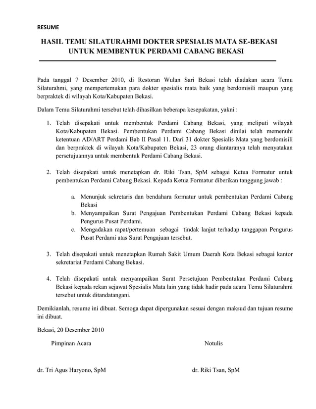 R E S U M E T E M U S I L A T U R A H M I | PDF