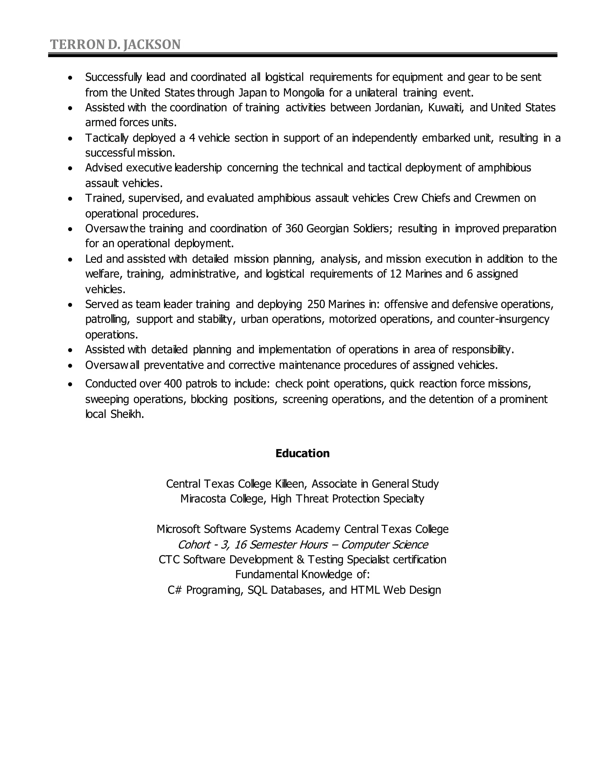 Resume terron jackson2 (murriata) | DOCX