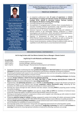 Resume vibin jacob | PDF | Automotive Industry | Industries