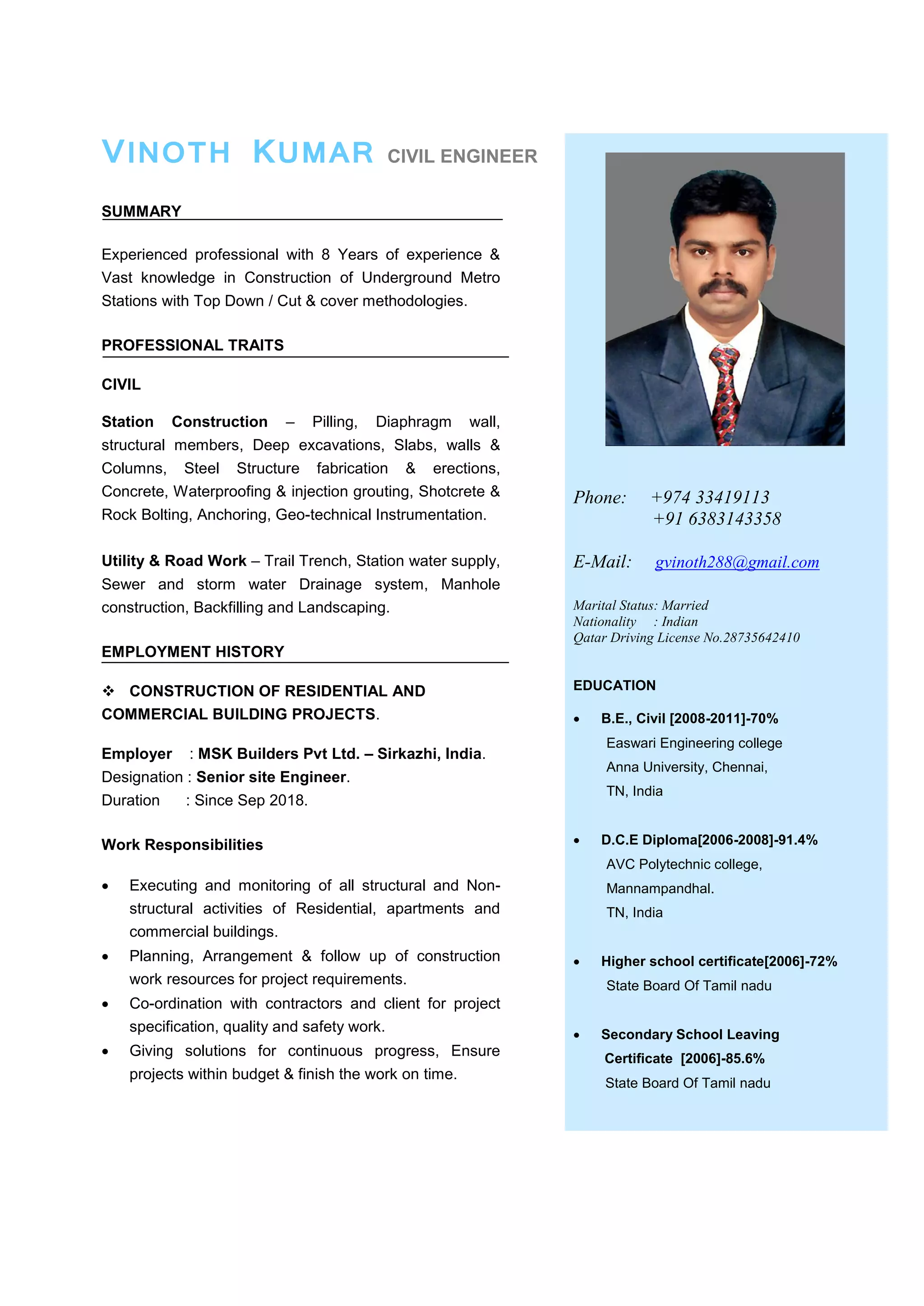 Resume vinoth kumar | PDF