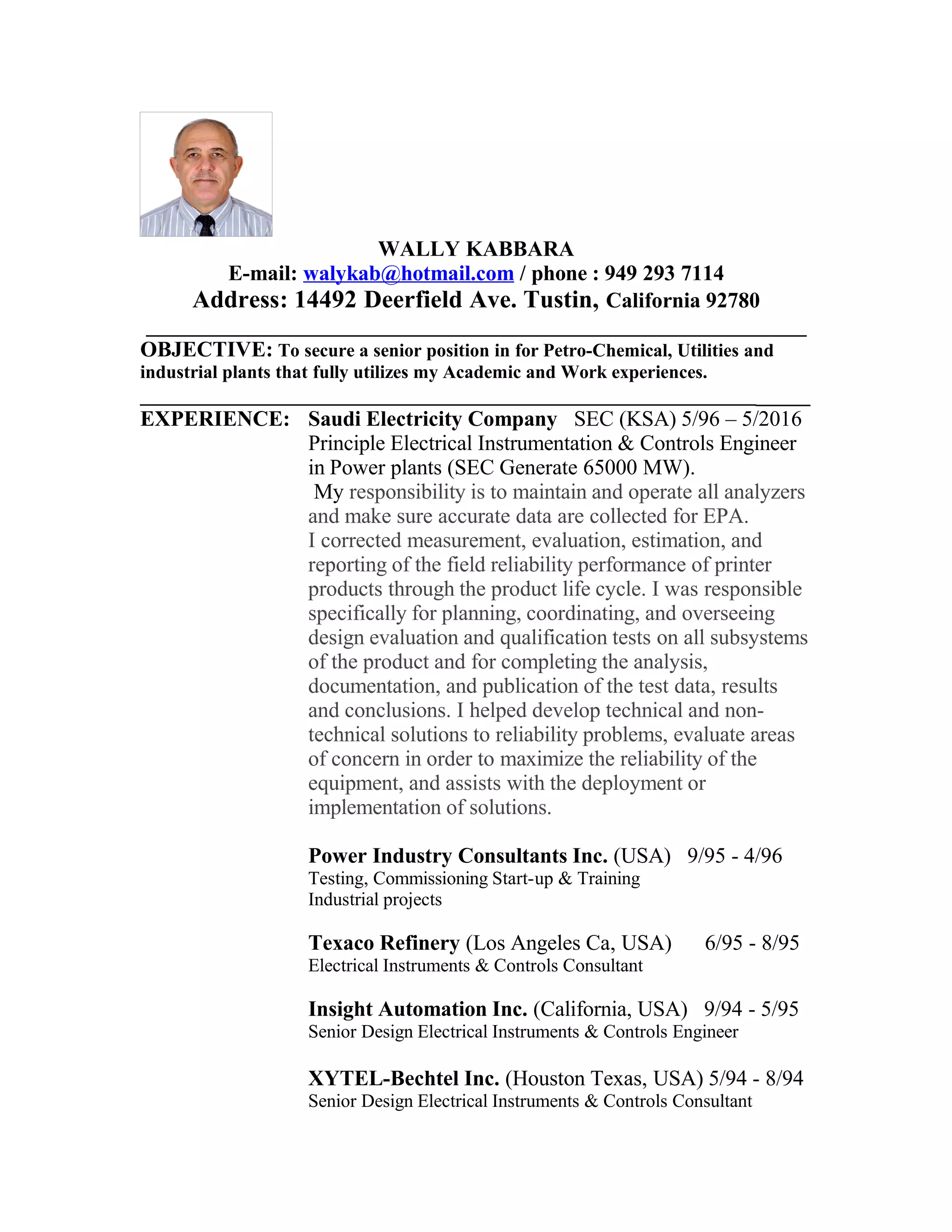 Resume wally-june-2016 | PDF