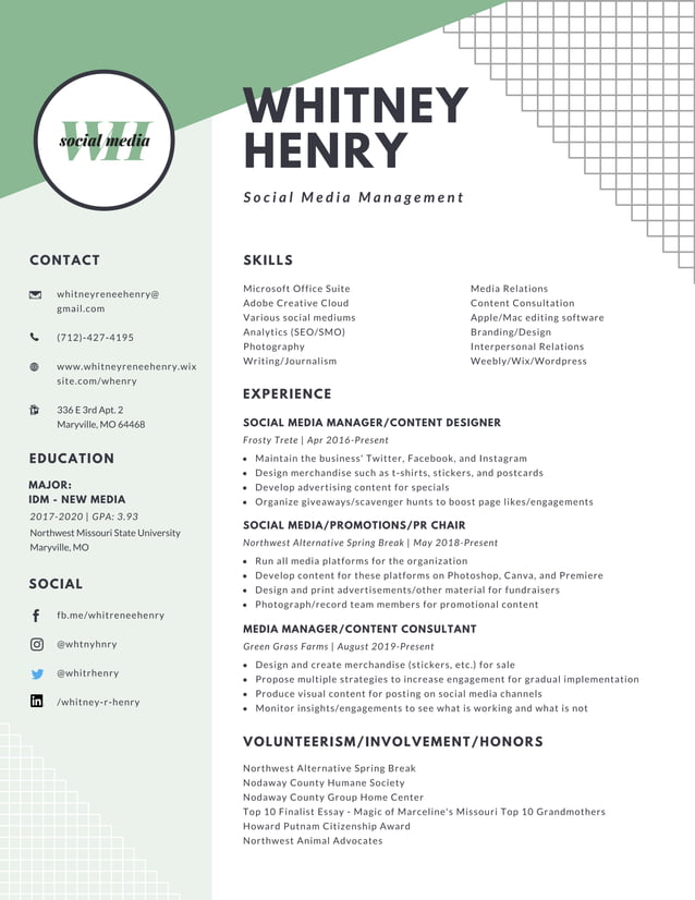Resume Whitney Henry | PDF