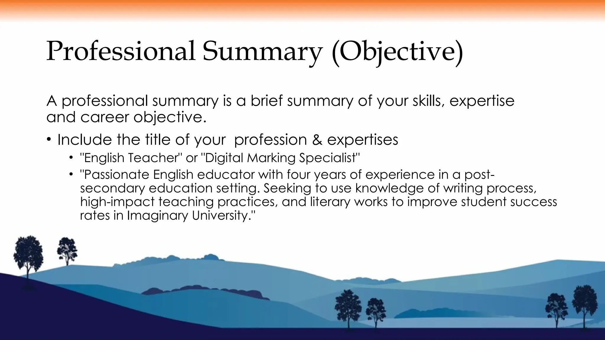 Basic skills for practical resume writing | PPT