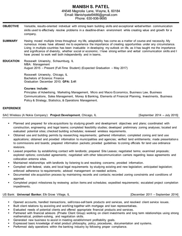 Manish S. Patel Resume | PDF