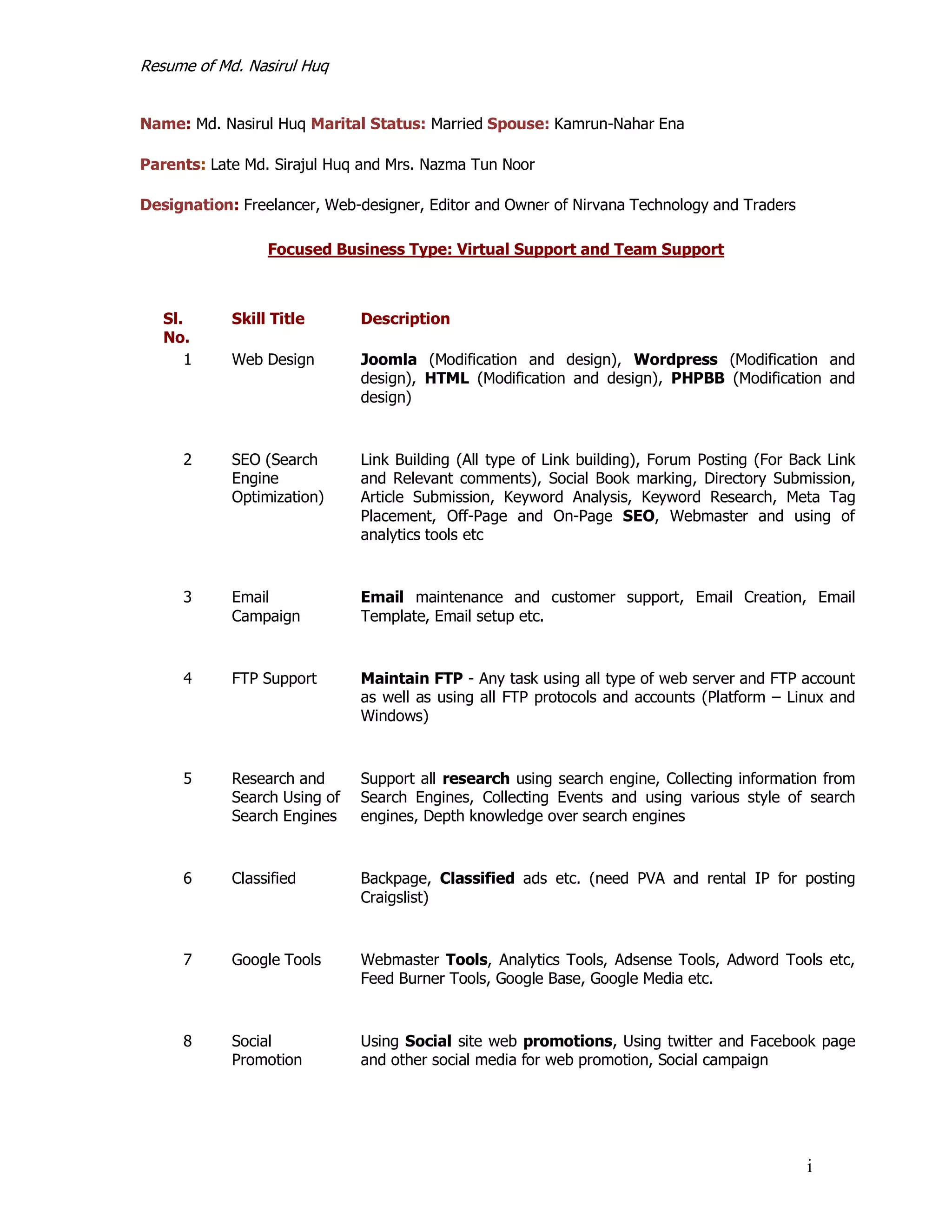 My Personal Resume | PDF