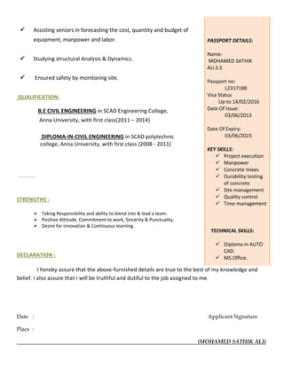 application for civil engineer | PDF