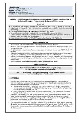 Mechanical Maintenance Engineer | DOC