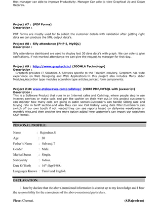 PHP Developer 8 + years experience | PDF