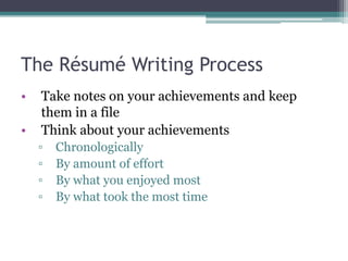 introduction to resume writing for students | PPT | Resume Writing and ...