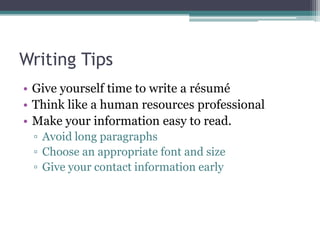introduction to resume writing for students | PPT | Resume Writing and ...