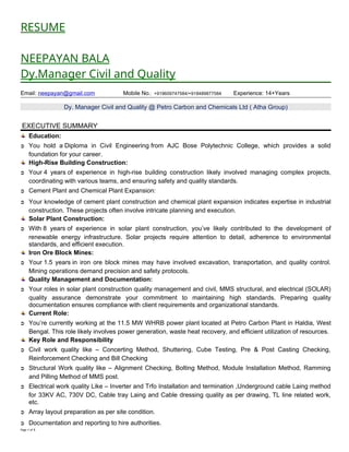 Resume , Details about my work and education | DOCX