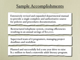 Résumé 101: Preparing an Effective Résumé | KEY | Desktop Publishing ...