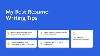 Resume 101 - Your guide to creating the best resume! | PDF