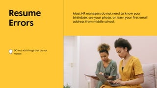 Resume 101 - Your guide to creating the best resume! | PDF