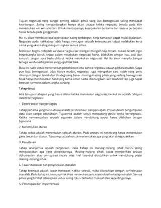 PERANCANGAN, STRATEGI, DAN TEKTIK NEGOSIASI | PDF