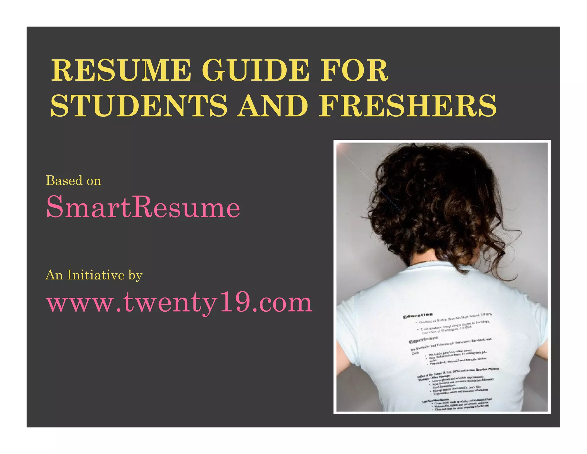 Smartest Resume Guide for Students and Freshers | PDF