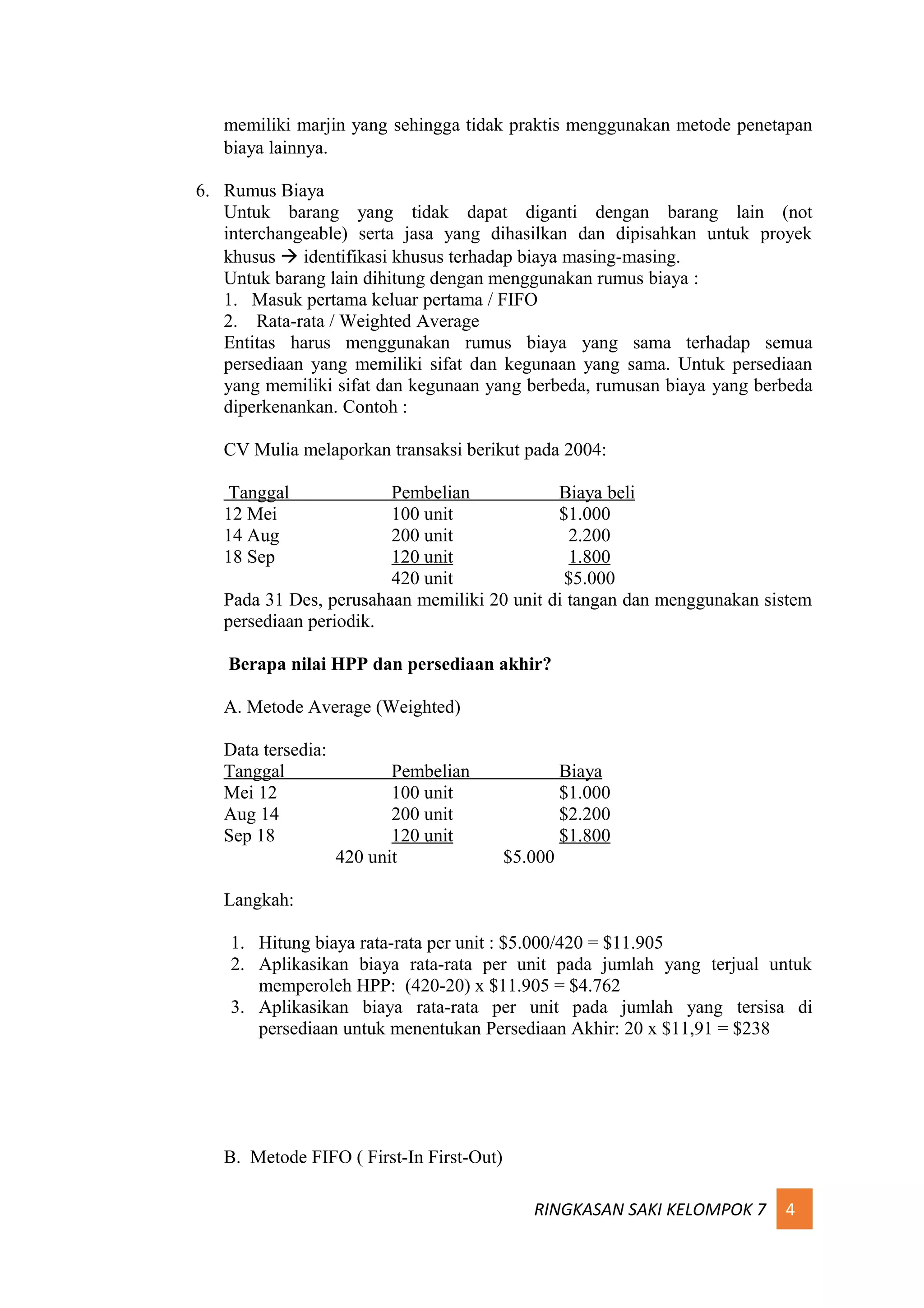Resume 1 psak 14 persediaan | DOC