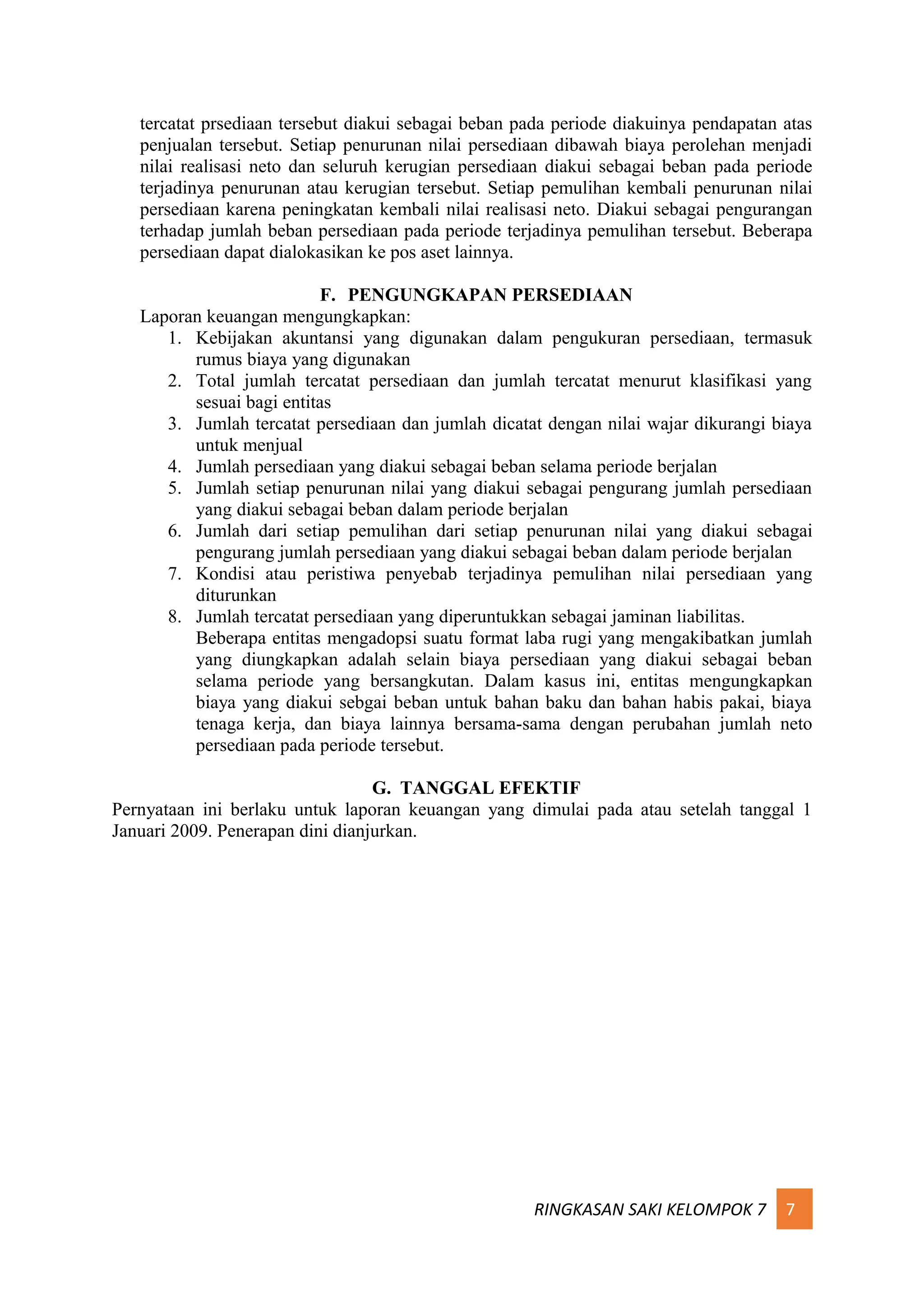 Resume 1 psak 14 persediaan | DOC