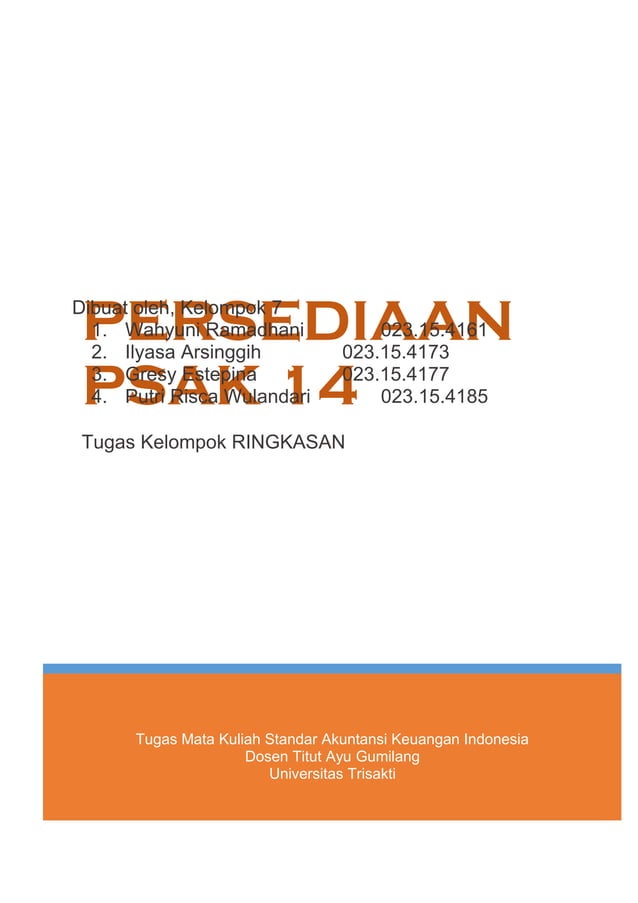 Resume 1 psak 14 persediaan | PDF