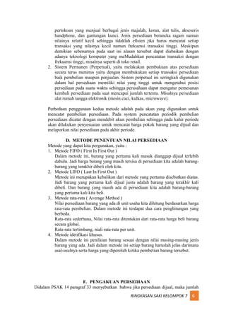 Resume 1 psak 14 persediaan | DOC